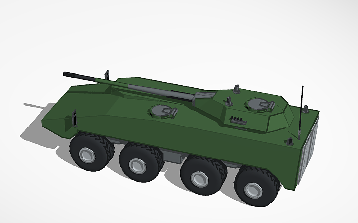 3D design Type 4 "Chimera" Wheeled tank - Tinkercad