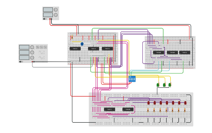Circuit design Control Unit - Tinkercad