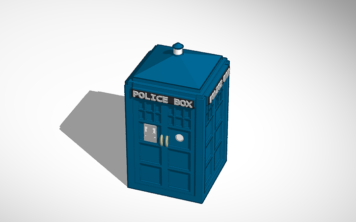 3D design TARDIS Model - Tinkercad