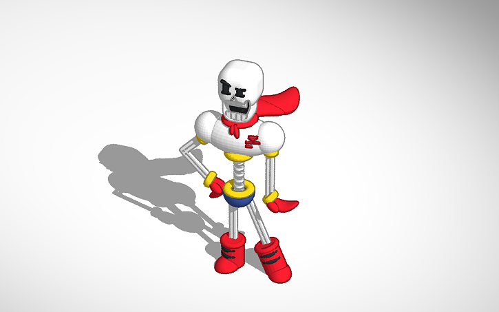 3D design papyrus undertale - Tinkercad