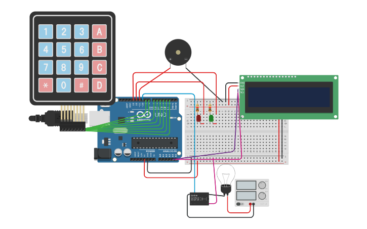 Circuit design smart lock - Tinkercad