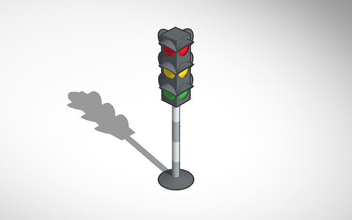 3D design TRAFFIC LIGHT - Tinkercad