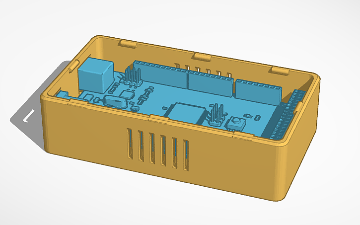 3D design arduino mega case - Tinkercad