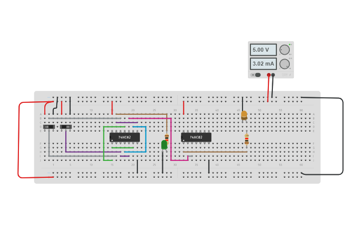 Circuit design Half subtractor using nor gate - Tinkercad
