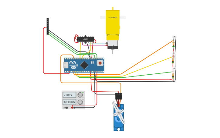 Circuit design Copy of Arduino Nano - Tinkercad