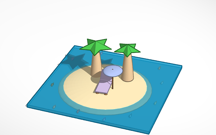 3D design Beach - Tinkercad