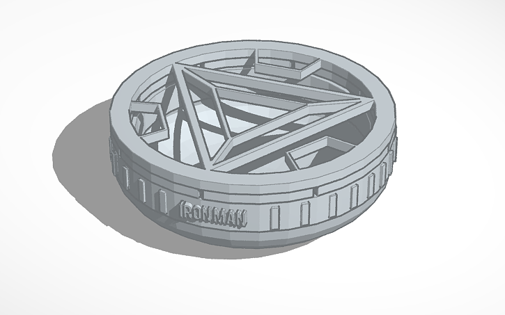 3D design Iron man Arc Reactor - Tinkercad