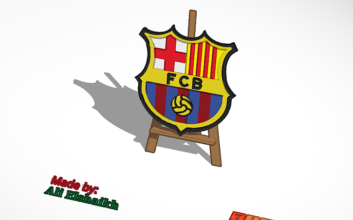 3D design 3D FC Barcelona Logo - Tinkercad