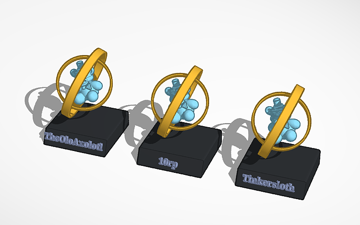 3D design Trophy's for winners - Tinkercad
