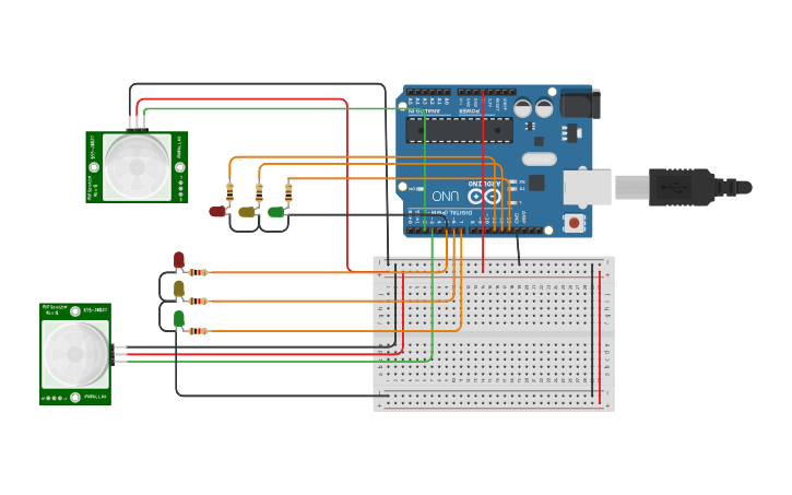 Circuit design Smart Traffic Light System Using Arduino Uno UPDATE - Tinkercad