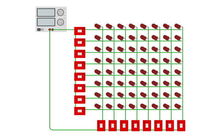 Circuit design LED MATRIX 8x8 - Tinkercad