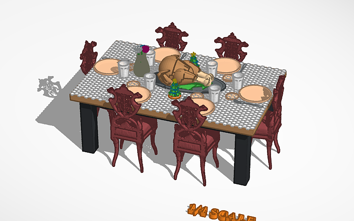 3D design Holiday Feast - Tinkercad