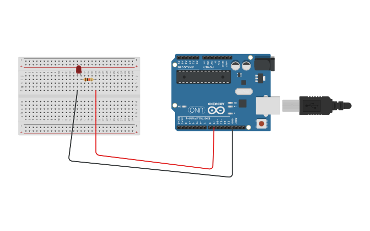 Circuit design fading led using PWM - Tinkercad