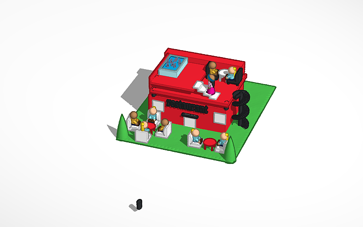 3D design restaurant - Tinkercad