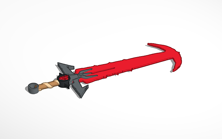 3D design DOOM SLAYER'S Crucible key chain - Tinkercad
