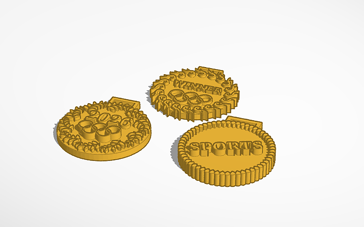 3D design Olympic Medals - Tinkercad