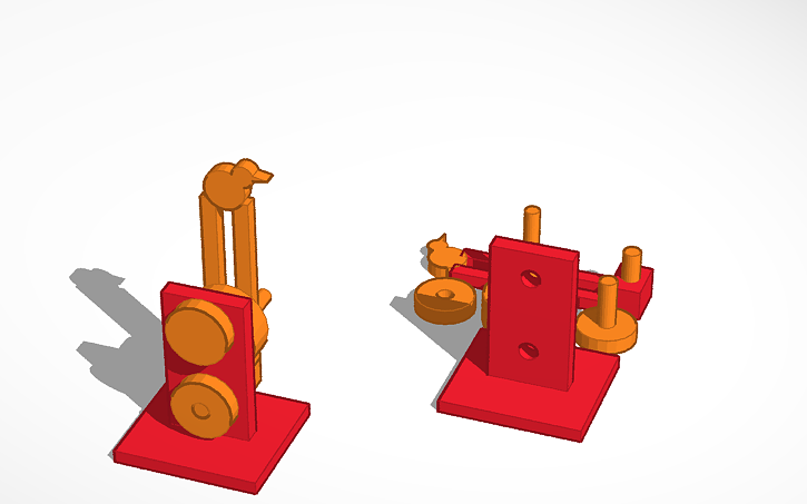 3D design Feather mechanical system - Tinkercad