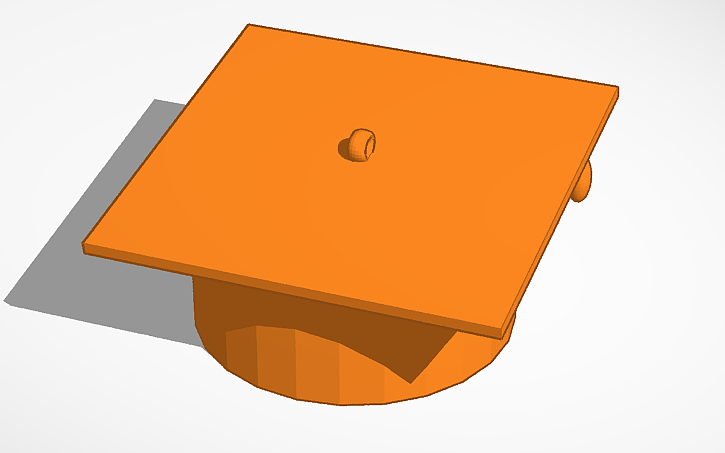 3D design Graduation Cap - Tinkercad