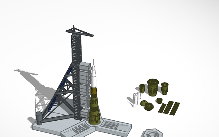 3D design Russian N1 Complex - Tinkercad