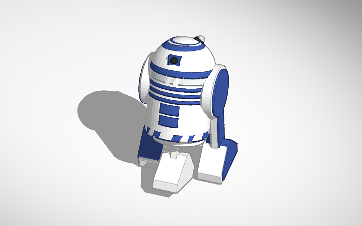 3D design R2D2 - Tinkercad