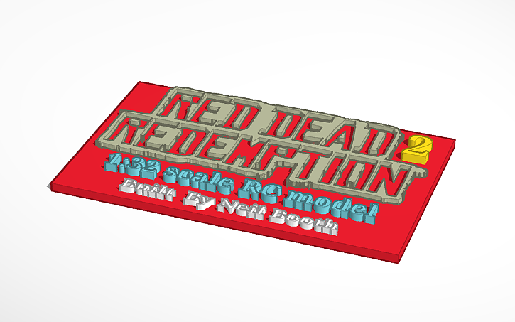 3D design Red Dead Redemption2 - Tinkercad