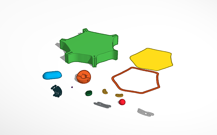 3D design Plant Cell Organells - Tinkercad