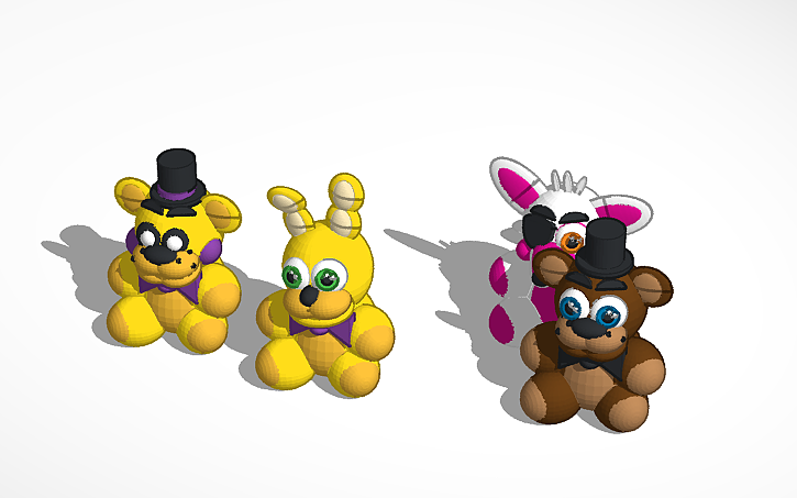 3D design spiring bonie plush wit rockstar fredy - Tinkercad