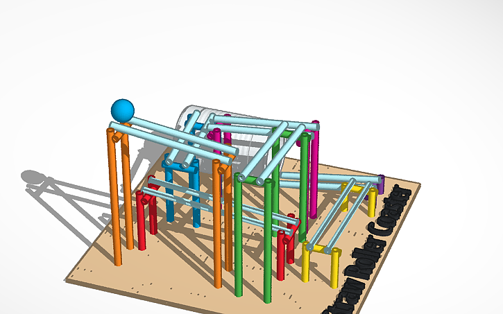 3d Design Straw Roller Coaster For Marbles Tinkercad