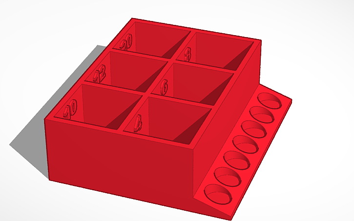 3D design Dice Organizer - Tinkercad