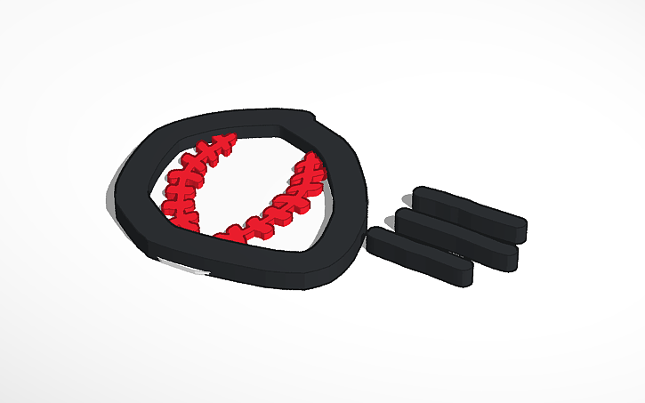 3D design Baseball Scribble - Tinkercad