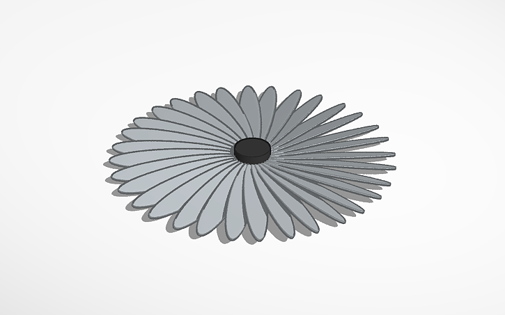 3D design Turbojet engine fan - Tinkercad