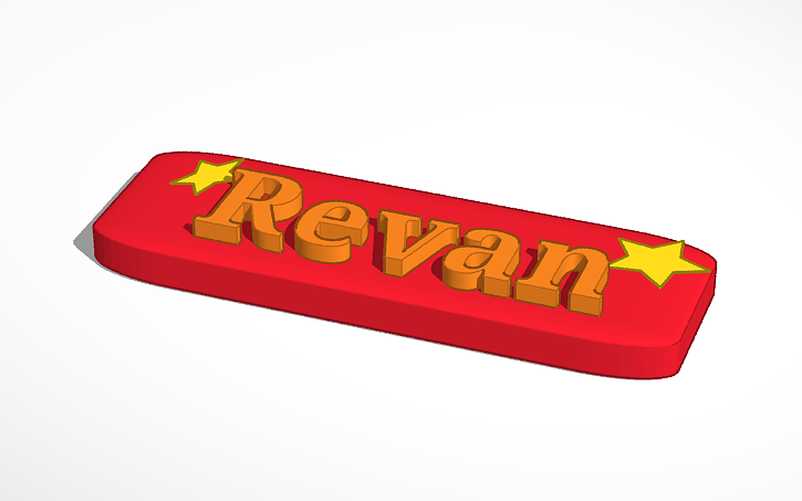 3D design my name tag for speaker - Tinkercad