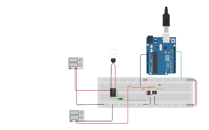 Circuit design Controlador de Luz con Arduino - Tinkercad