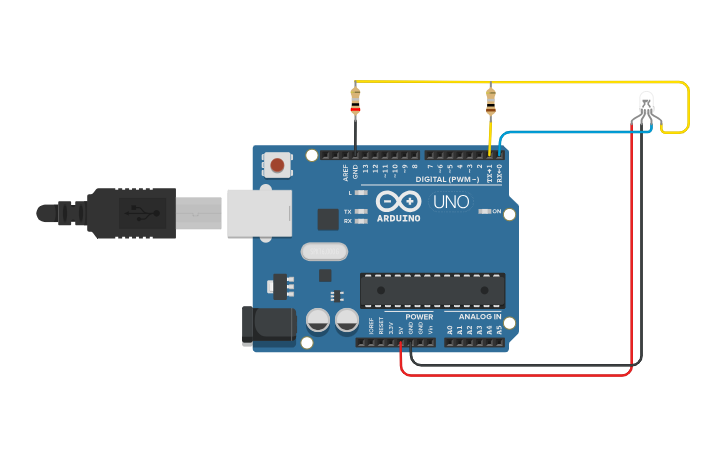 Circuit design Bluetooth module (ARDUINO) - Tinkercad