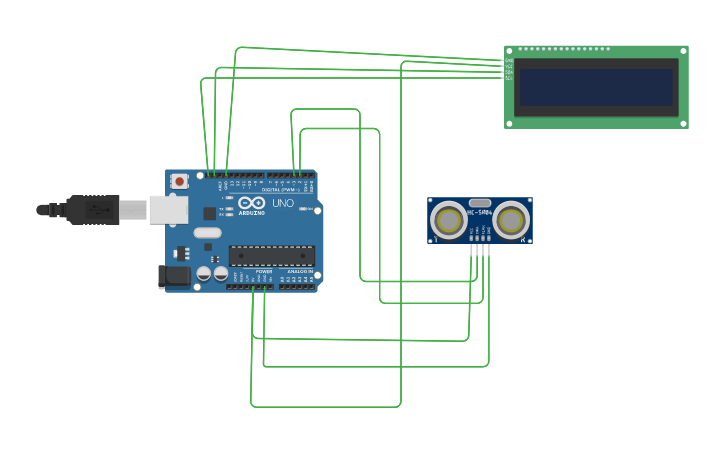 Circuit design Distance Measuring Device - Tinkercad