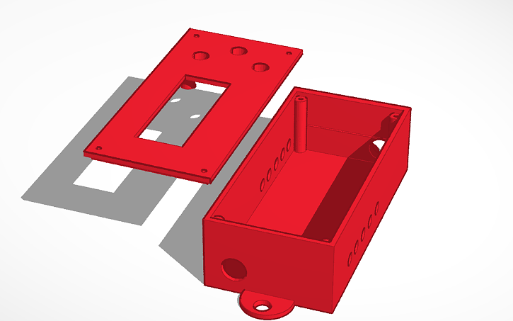 3D design 4 Digit Hex display box - Tinkercad