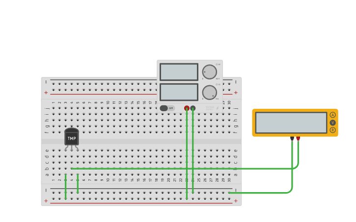 Circuit design Simple Temperature Sensor - Tinkercad