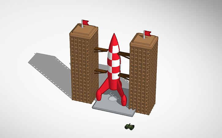 3D design sim lab rocket modified - Tinkercad