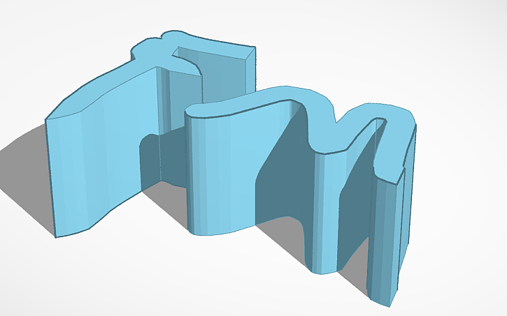 3D design Two letters found in a scribble - Tinkercad
