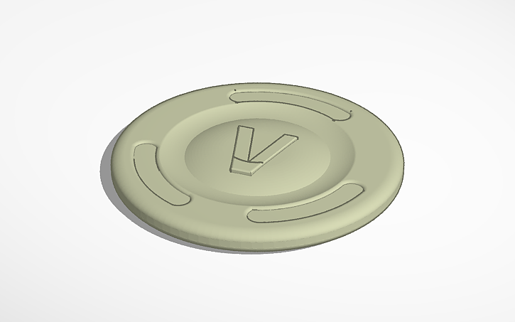 3D design FORTNITE V-BUCKS COIN - Tinkercad