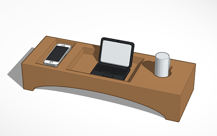 3D design Desk organiser concept - Tinkercad