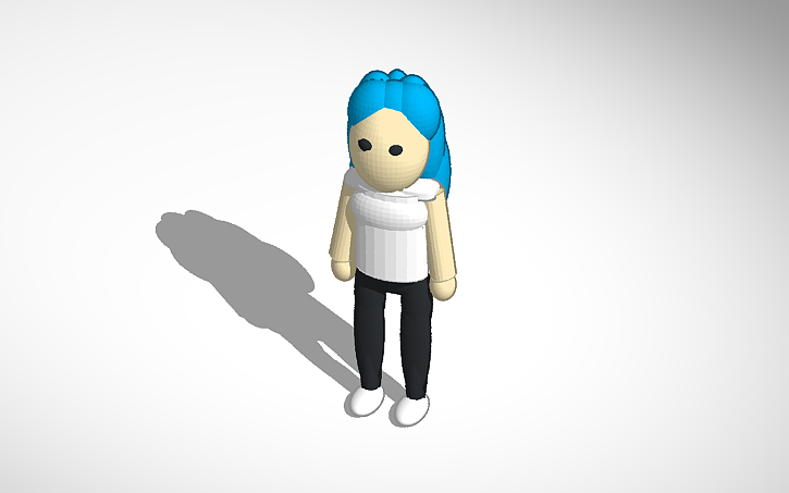 3D design Woman person template - Tinkercad