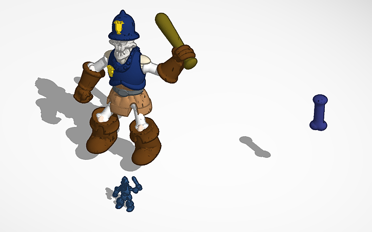 3D design 25MM DUNGEON COPS MINIATURE - Tinkercad
