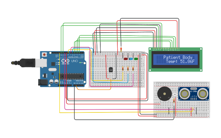 Circuit Design Health Monitoring System Tinkercad