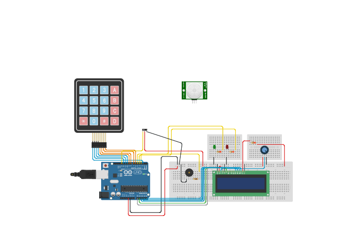 Circuit design Home Security Alarm System - Tinkercad