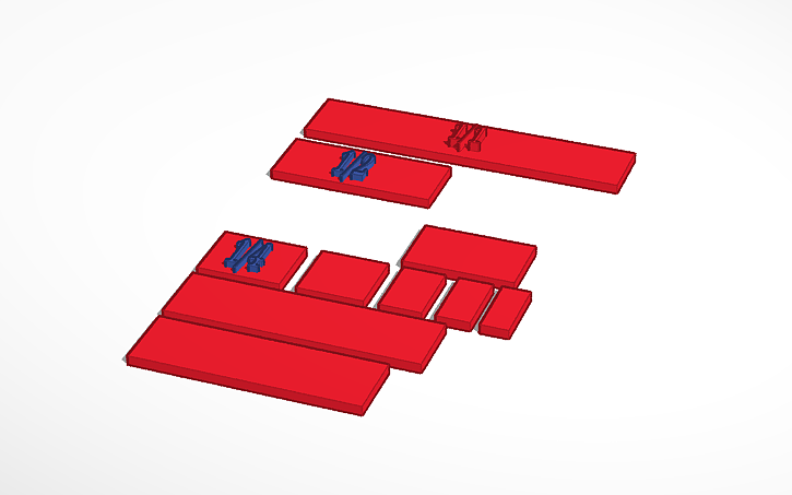 3D design Fraction Tiles - Tinkercad