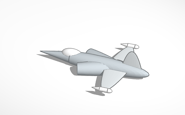 3D design Fighter Jet - Tinkercad