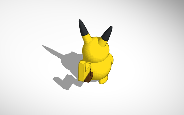 3D design pikachu - Tinkercad