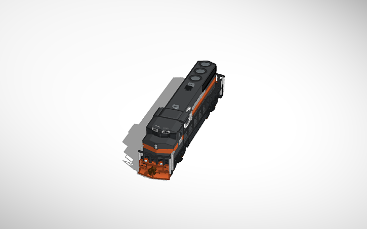 3D design Guilford Rail System GP40-2LW #502 - Tinkercad