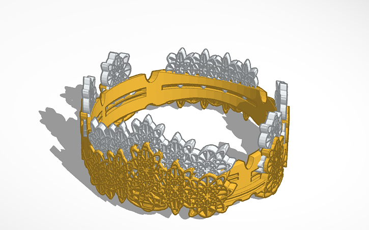3D design Good to be the King - 2 Tone Intricate Crown - Tinkercad
